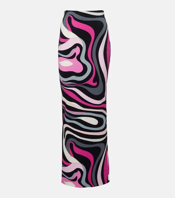 Emilio Pucci Marmo High-rise Maxi Skirt - Multicoloured