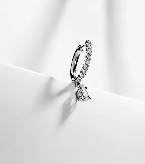 ANITA KO 18kt White Gold Single Diamond Earring