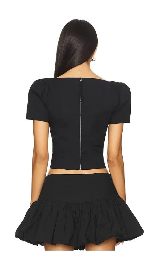 CAMILA COELHO Cari Top - Black