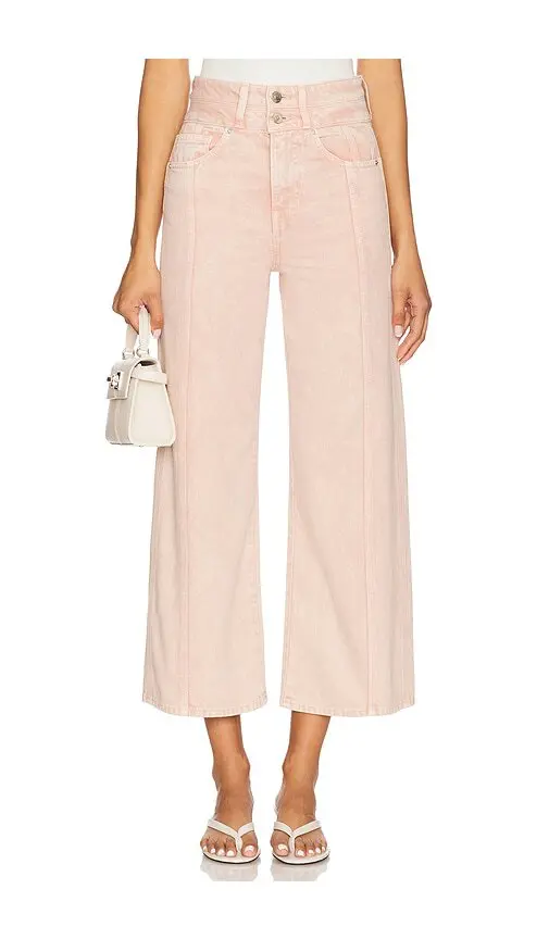 Veronica Beard Taylor Cropped Wide Leg Jeans