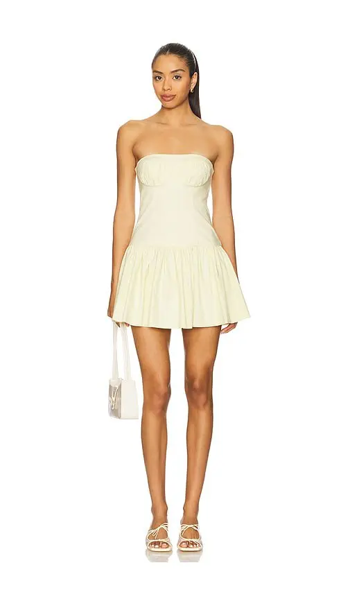 CAMILA COELHO Emmie Mini Dress - Lemon