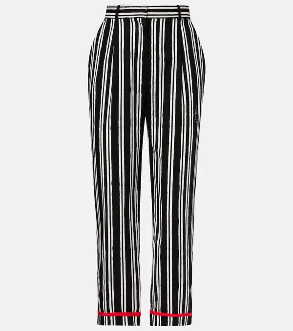 Dolce & Gabbana Striped Cotton Tailored Trousers - Multicoloured