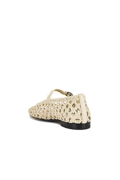 Le Monde Beryl Woven Leather Mary Jane Flats