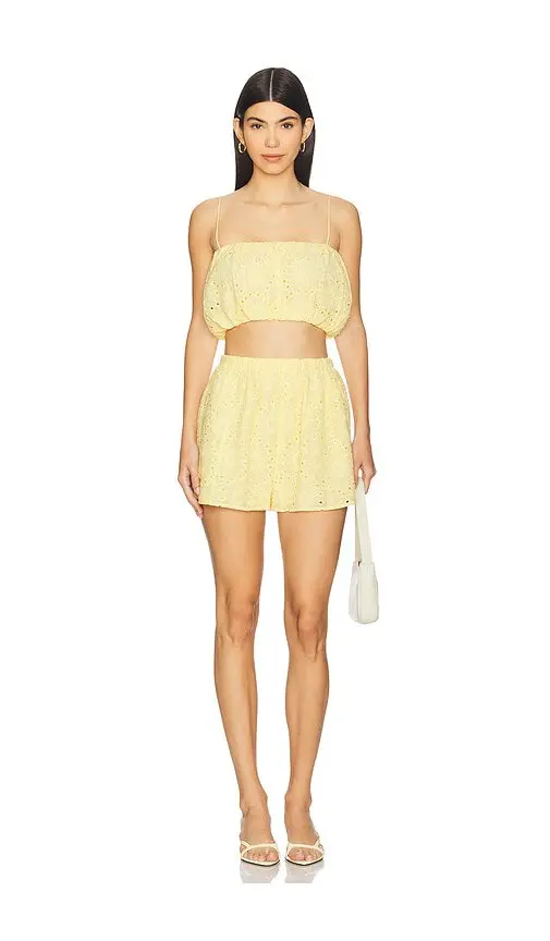 LOVERS AND FRIENDS Josie Cropped Eyelet Top