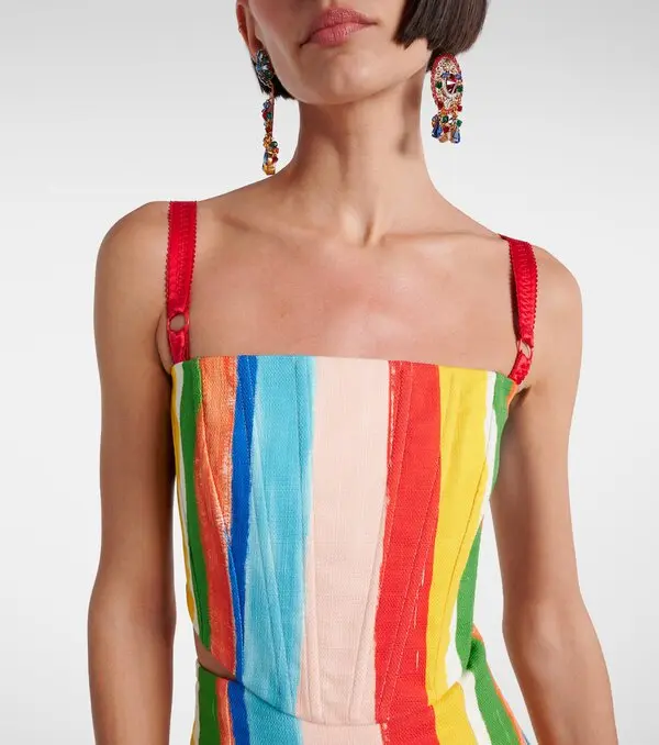 Dolce & Gabbana Striped Cotton-blend Tank Top