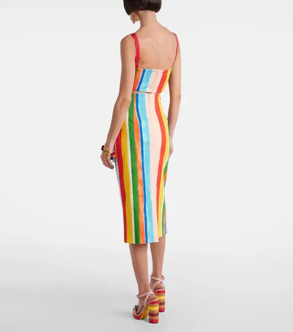 Dolce & Gabbana Striped Cotton-blend Tank Top