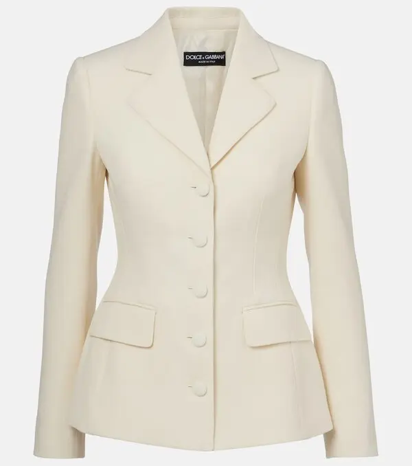 Dolce & Gabbana Virgin Wool Blazer - Beige