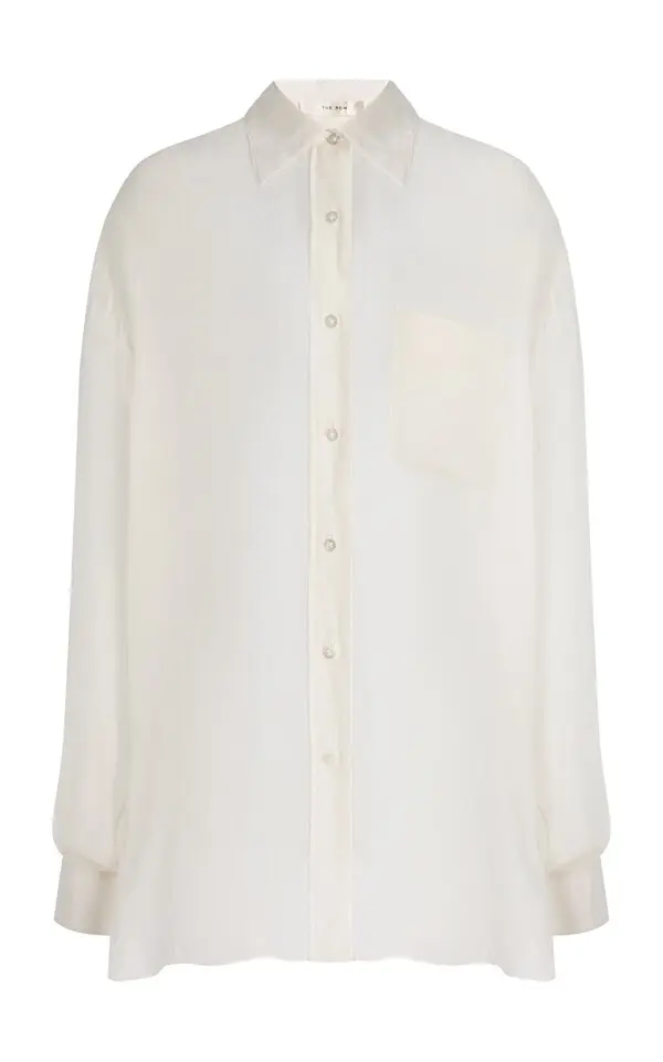 THE ROW Nesson Organic Cotton Shirt - White