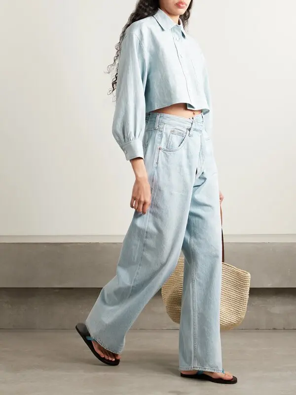 Suzie Kondi Cropped Linen Shirt