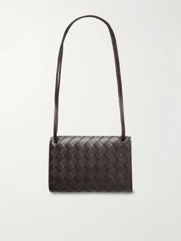 Bottega Veneta Intrecciato Leather Pouch - Brown