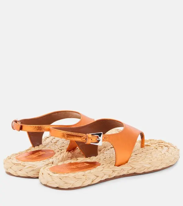Paris Texas Metallic Leather Thong Sandals