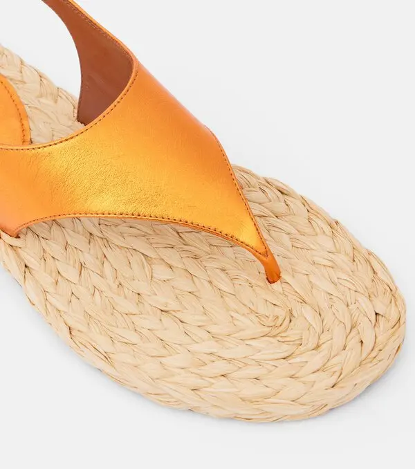 Paris Texas Metallic Leather Thong Sandals