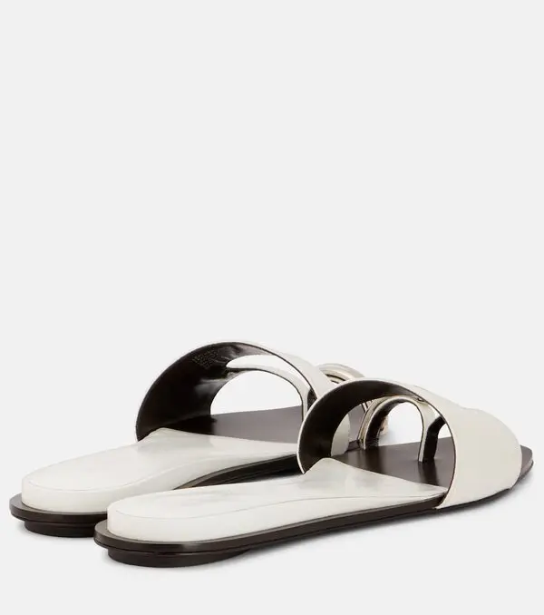 Tory Burch Leather Open Toe Sandals - White