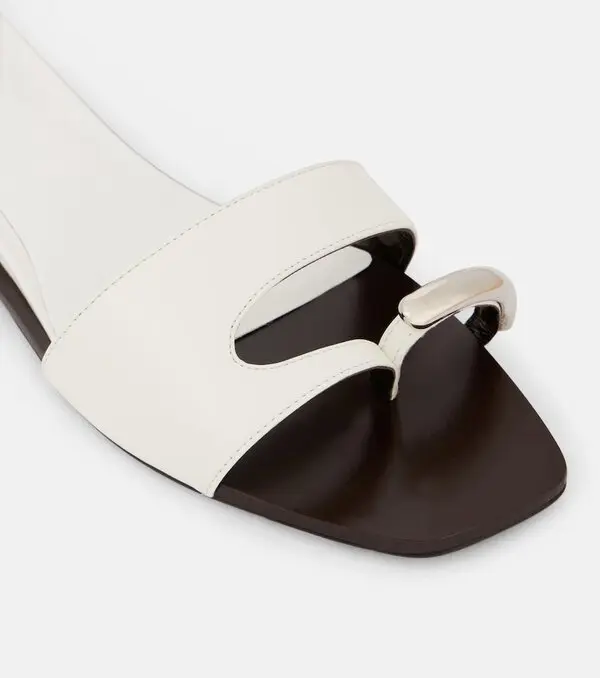 Tory Burch Leather Open Toe Sandals - White