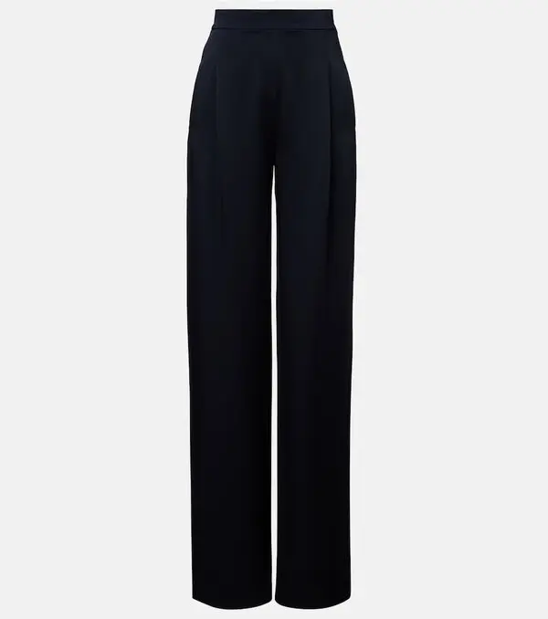 Max Mara Dritto Crepe Satin Wide-leg Trousers