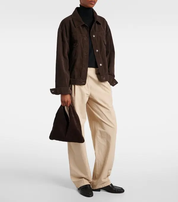 THE ROW Bindle Small Suede Top-handle Bag - Brown