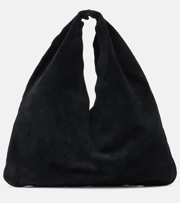 THE ROW Bindle Small Suede Top-handle Bag - Black