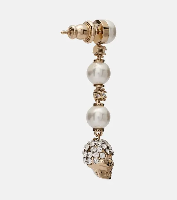 Alexander McQueen Crystal-embellished Skull Drop Earrings