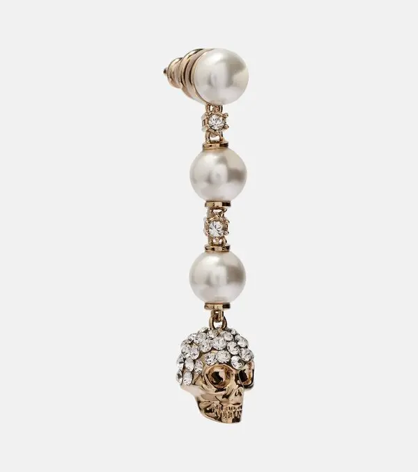 Alexander McQueen Crystal-embellished Skull Drop Earrings