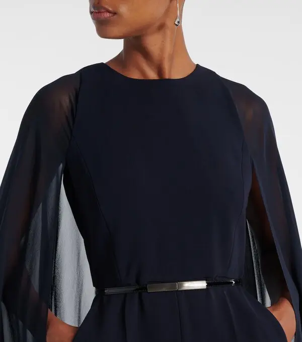 Max Mara Vertice Caped Cady Jumpsuit