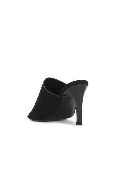 TOTEME Velour Leather Bandeau Mule With Stiletto Heel