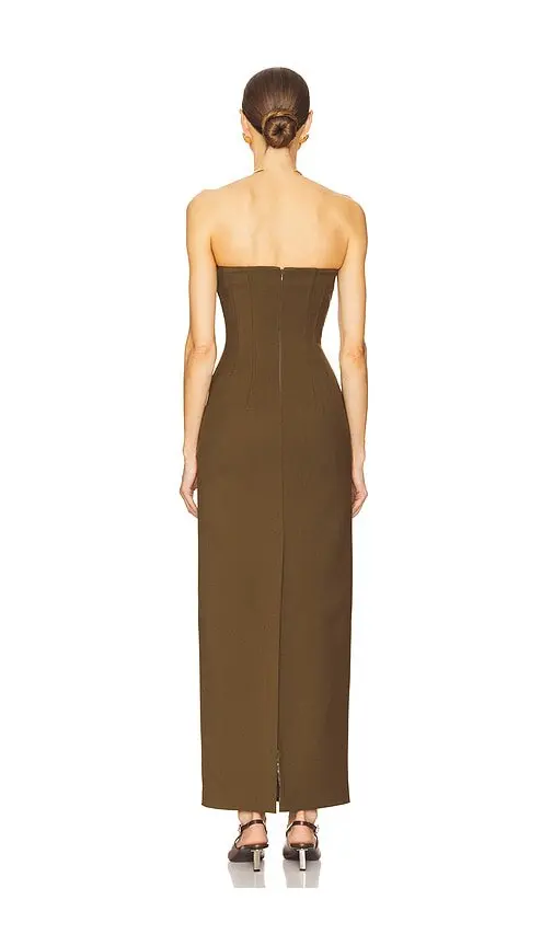 HELSA The Linear Suiting Dress - Olive