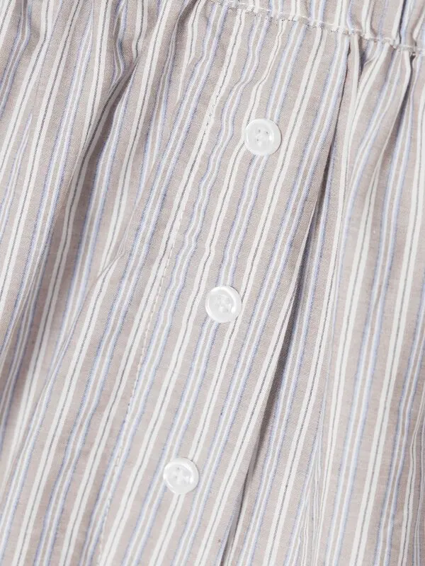 DEIJI STUDIOS Dèiji Studios Striped Organic Cotton-poplin Shorts