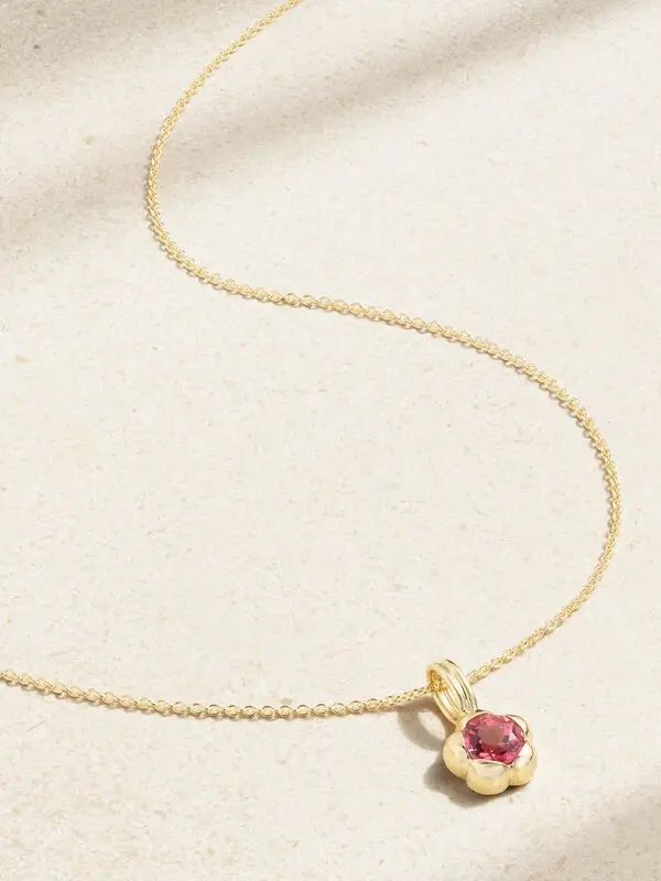 STONE AND STRAND 14 Karat Tourmaline Necklace - Gold