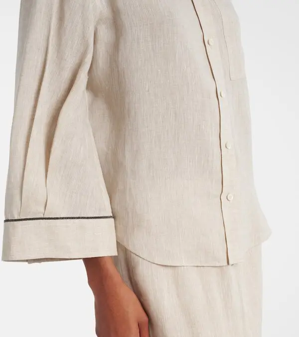 Brunello Cucinelli Monili Linen Shirt