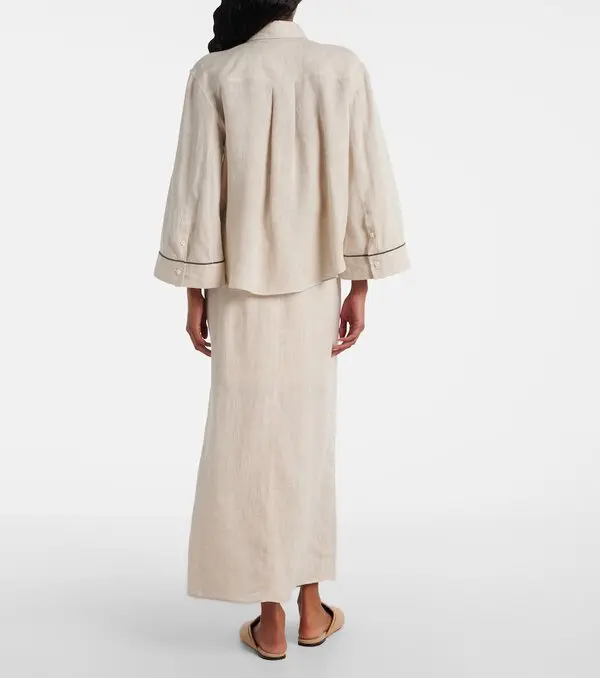 Brunello Cucinelli Monili Linen Shirt