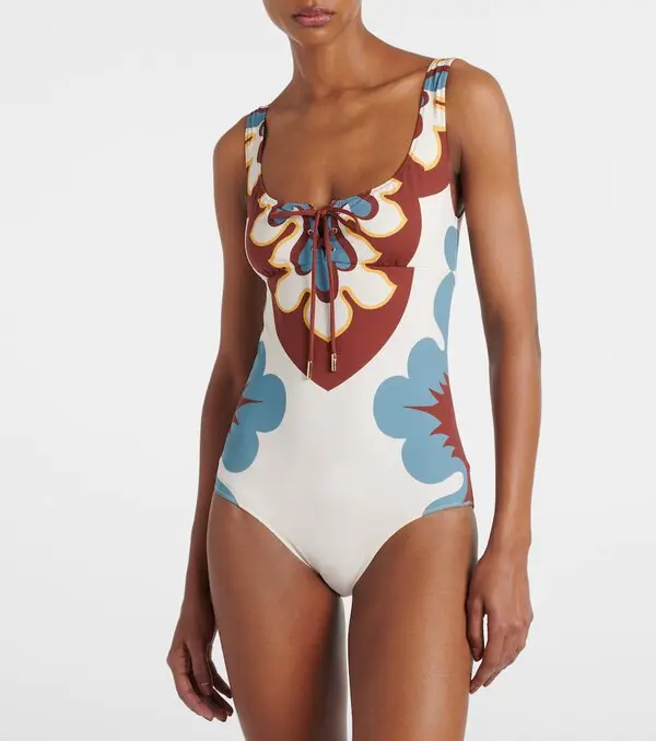 La DoubleJ Sunset Printed One-piece Swimsuit - Multicoloured
