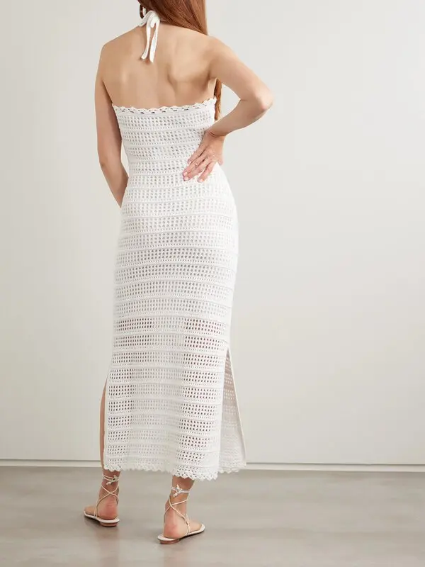 Simkhai Crocheted Halterneck Maxi Dress
