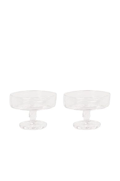 FRAMA 0405 Stem Glass Set Of Two - Clear