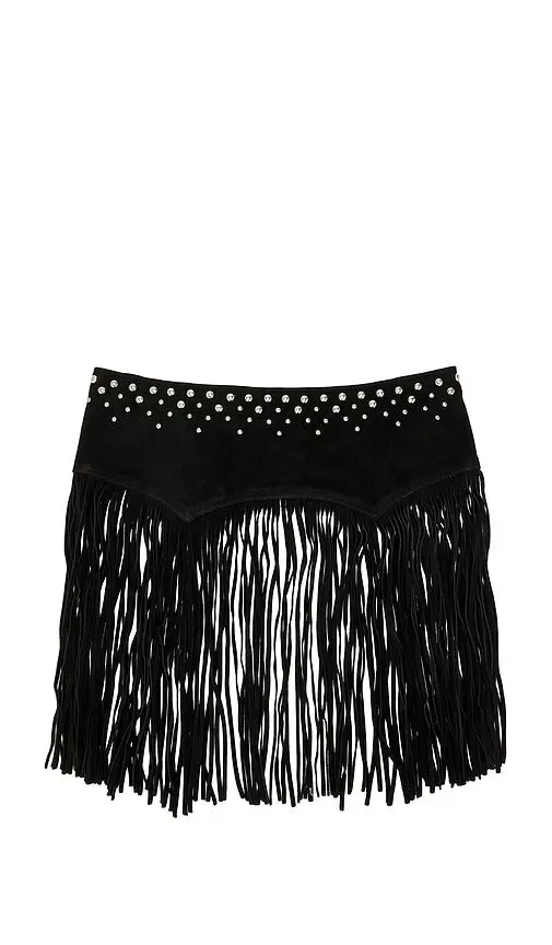 UNDERSTATED LEATHER Fringe Studded Belt In . Also
