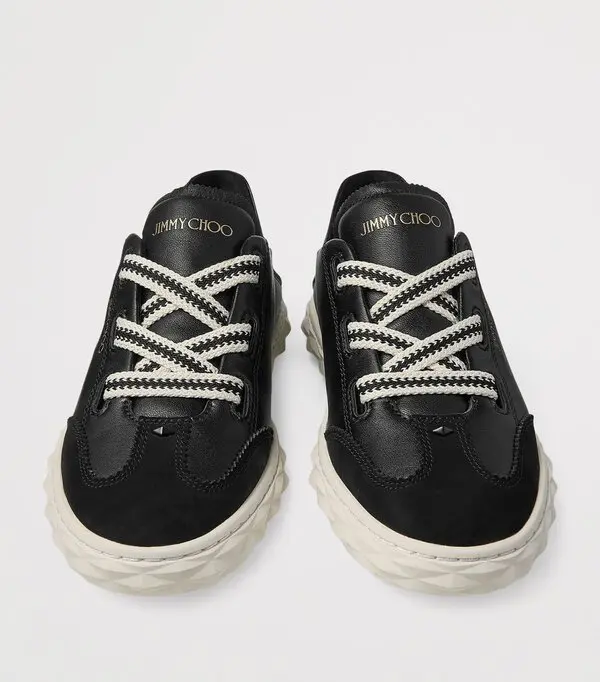 JIMMY CHOO Diamond Flex Leather Trainers - Black