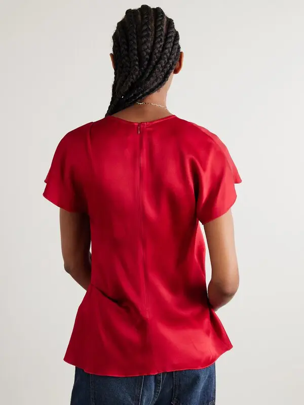 Victoria Beckham Draped Satin Top