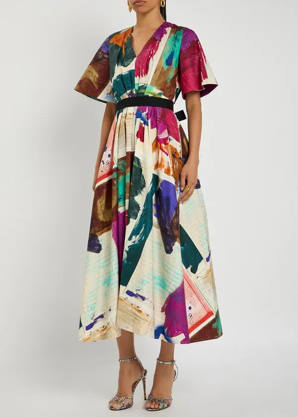ROKSANDA Maite Printed Cotton Midi Dress