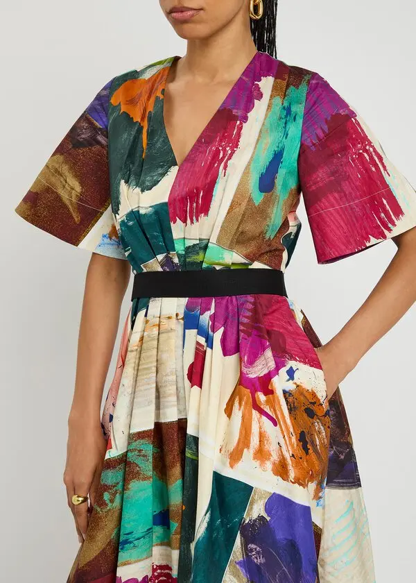 ROKSANDA Maite Printed Cotton Midi Dress