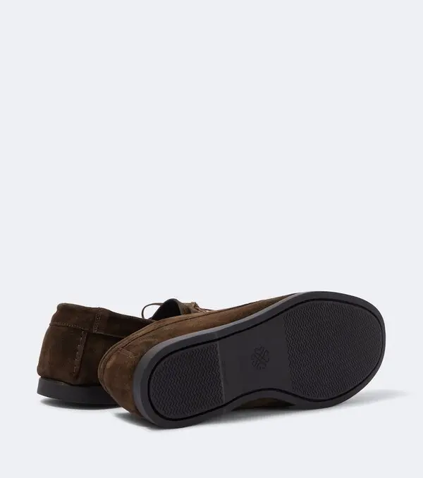 SAMAN AMEL Foresta Suede Boat Shoes - Brown