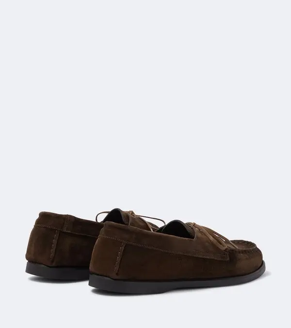 SAMAN AMEL Foresta Suede Boat Shoes - Brown