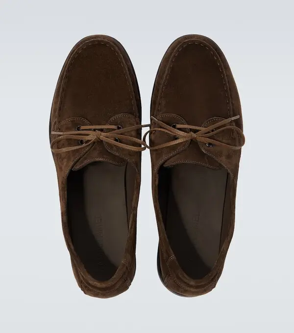 SAMAN AMEL Foresta Suede Boat Shoes - Brown