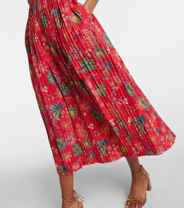 Ulla Johnson Jessie Cotton Poplin Midi Dress In Hibiscus