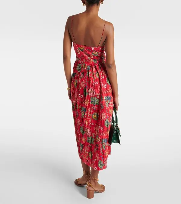 Ulla Johnson Jessie Cotton Poplin Midi Dress In Hibiscus