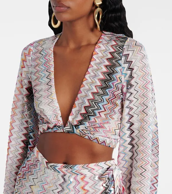 Missoni Zigzag Cropped Blouse - Multicoloured