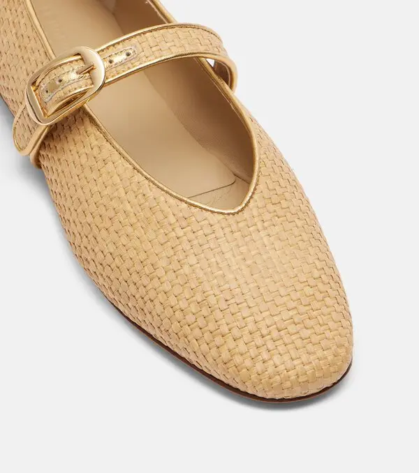 Le Monde Beryl Stella Raffia Ballet Flats