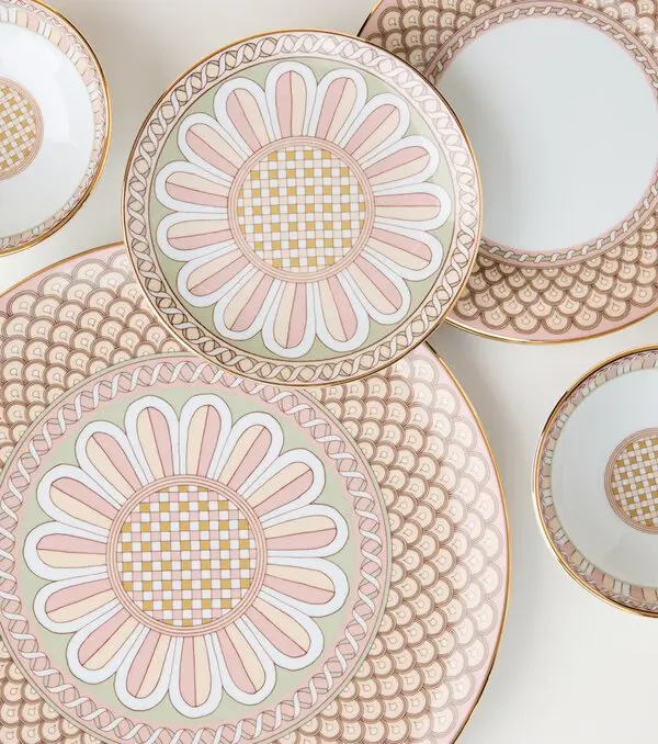 La DoubleJ Napoli Dusty Pink Set Of 2 Dessert Plates