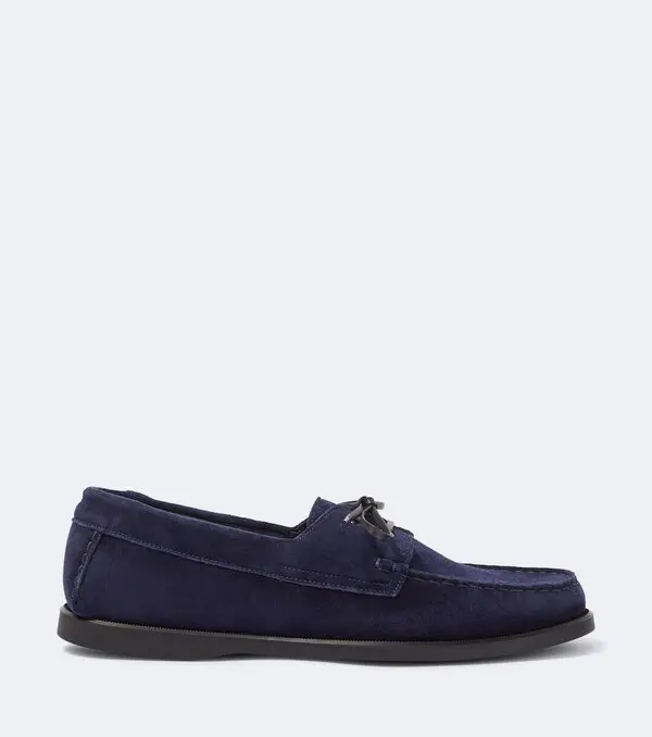 SAMAN AMEL Suede Boat Shoes - Blue