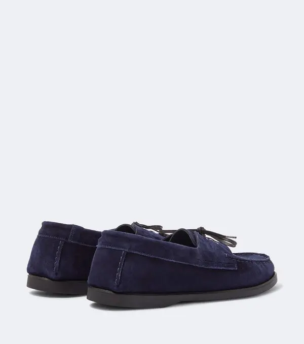 SAMAN AMEL Suede Boat Shoes - Blue