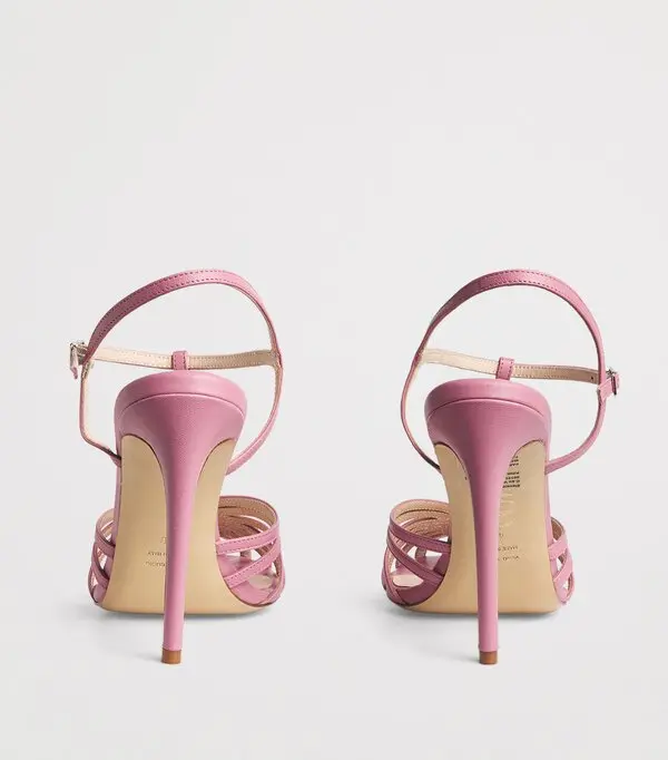 Eleventy Leather Strappy Heeled Sandals