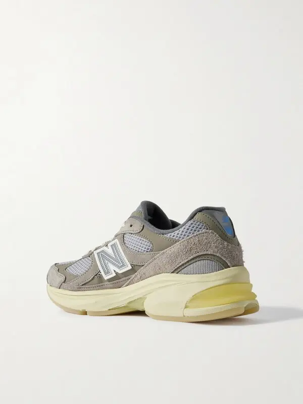 NEW BALANCE 2010 Days Rubber And Suede-trimmed Mesh Sneakers - Gray